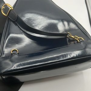 Gucci | Bags | Authentic Gucci Vintage Sling Backpack Dark Navy Blue ...